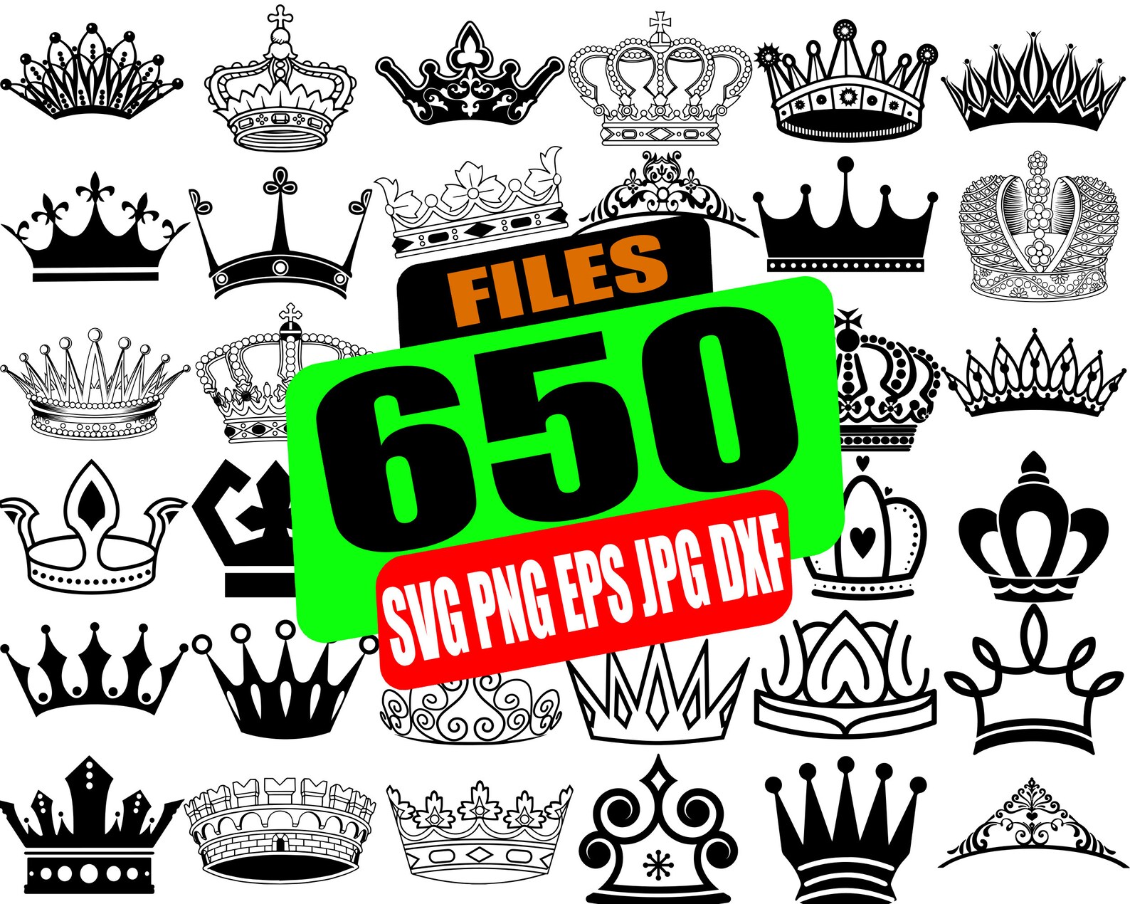 Royal Crown SVG Bundle Crown Svg File King Crown Svg Queen | Etsy