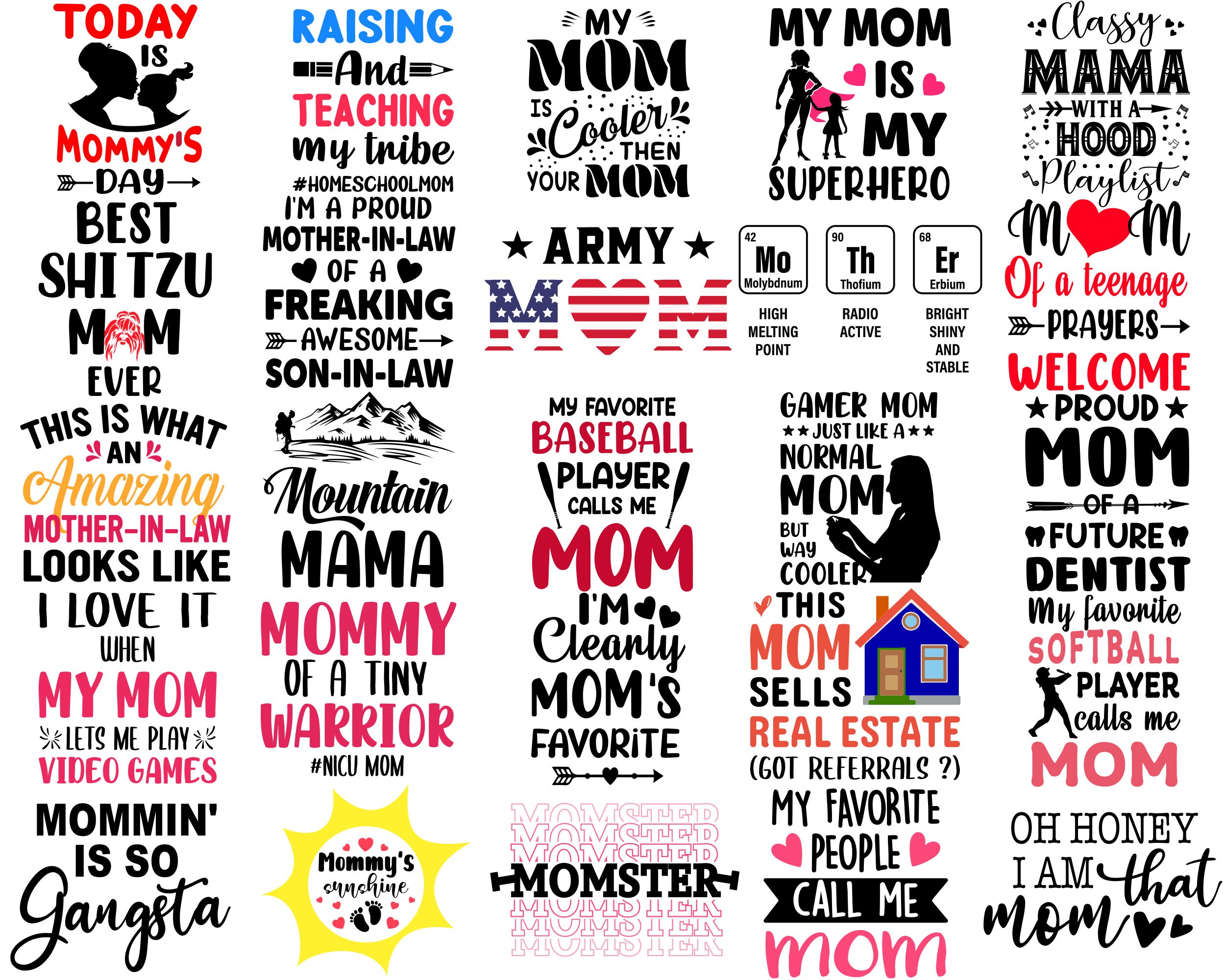 Mom SVG Bundle Mother SVG File Mom Life SVG Mama Svg Cut - Etsy