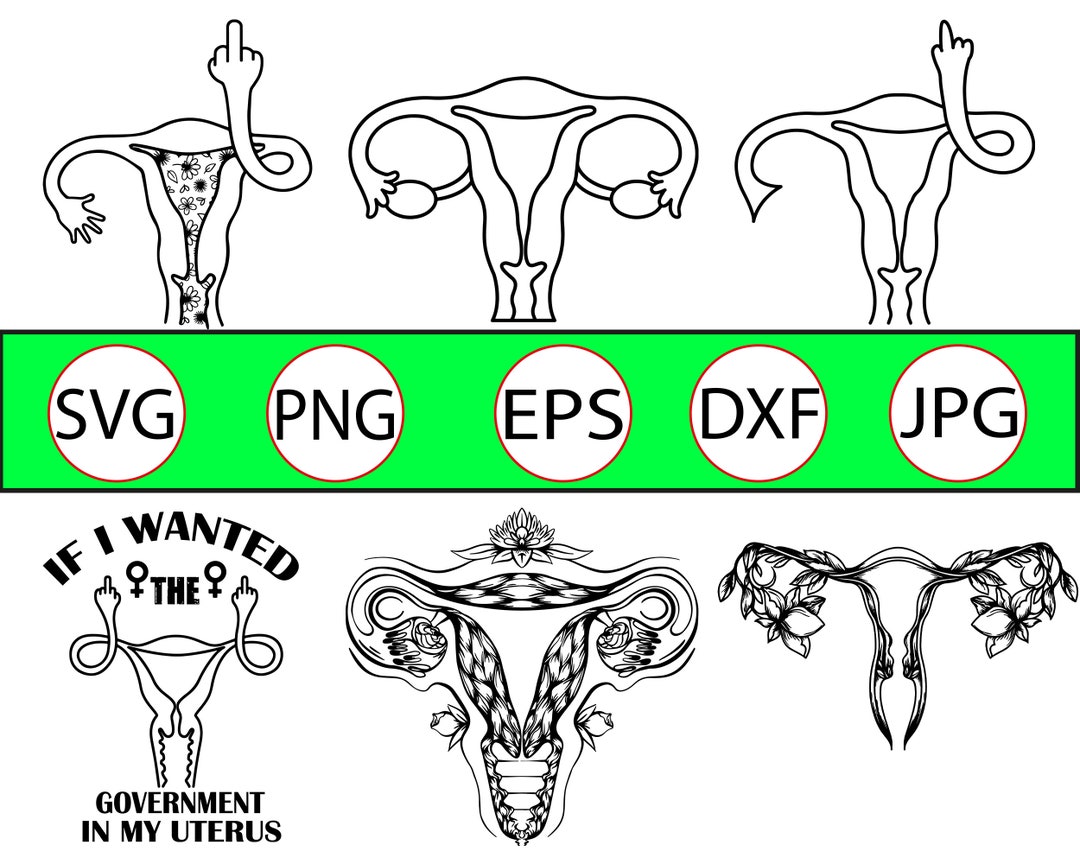 Mittelfinger Uterus SVG Bundle, Frauen Auswahl SVG, Uterus SVG für ...