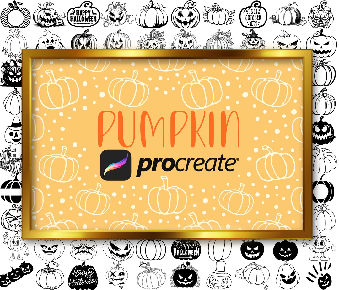 100 Pumpkin Procreate Stamps: Halloween Autumn Brush Set - Etsy