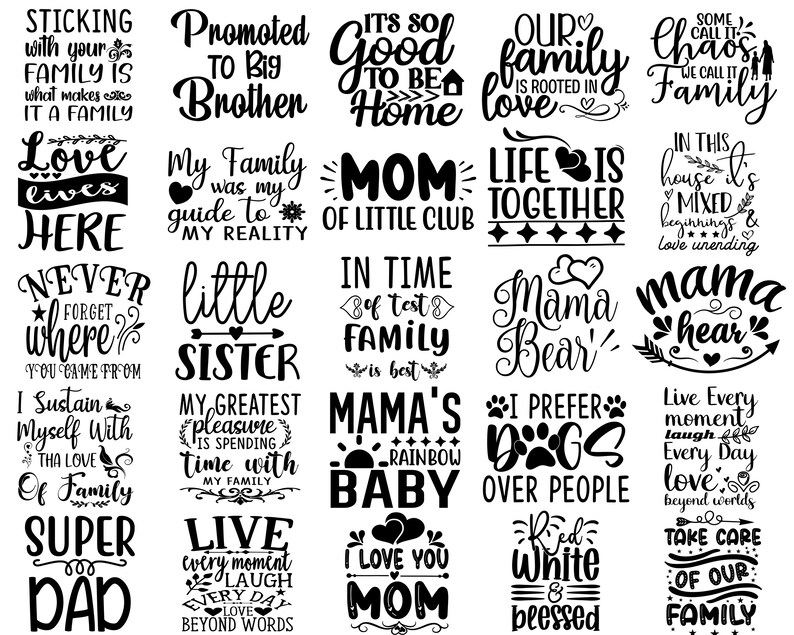 Family Quotes SVG Bundle Family Sign SVG Family SVG Files - Etsy Canada