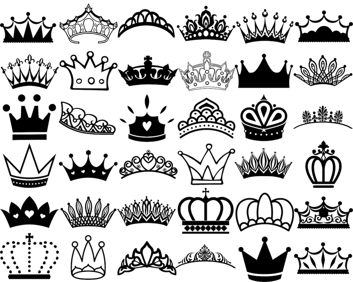 Royal Crown SVG Bundle Crown Svg File King Crown Svg Queen | Etsy