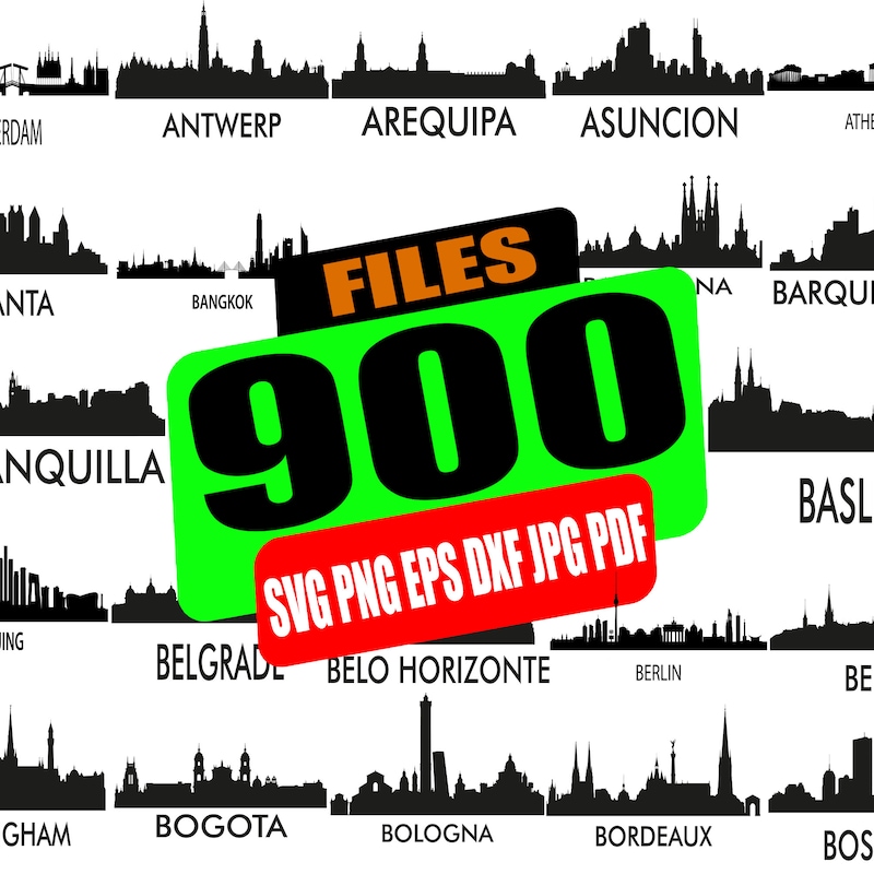 City Landmarks Svg - Etsy