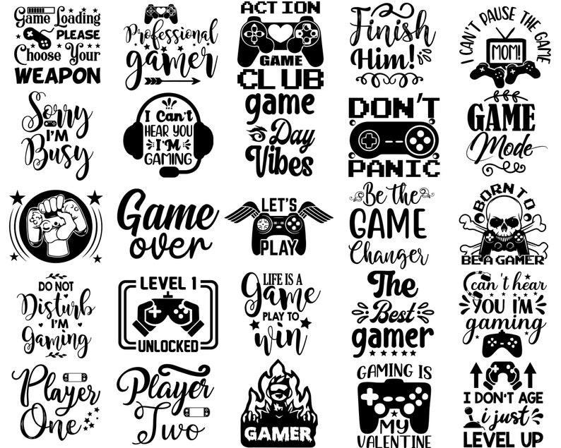 Gamer SVG Bundle Game Controller SVG File Gaming SVG for - Etsy Canada