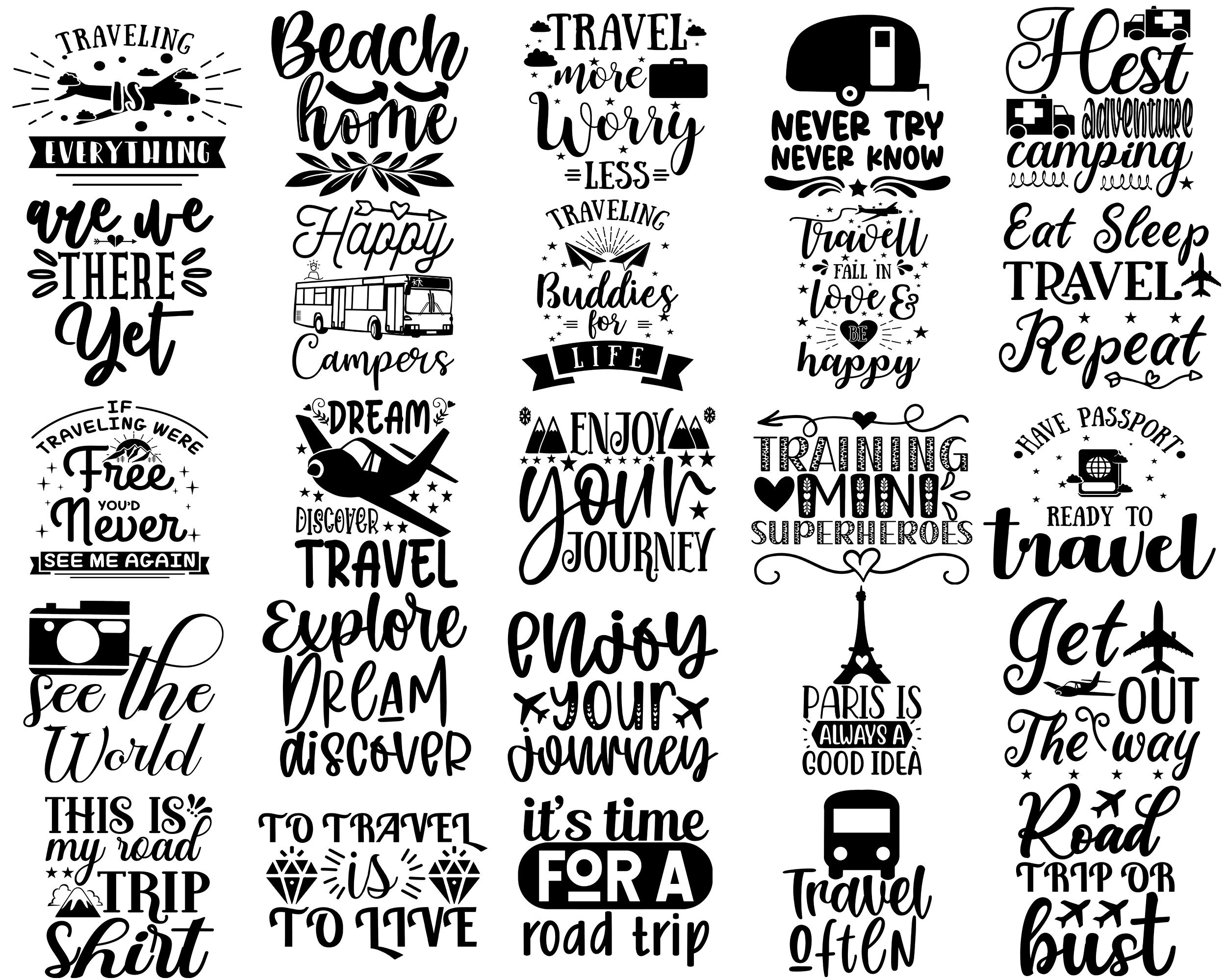 Travel SVG Bundle Travel Quotes SVG Files Travel Svg Cut | Etsy Australia