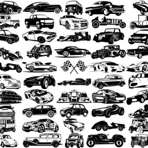 120 Car SVG Files, Vintage, Classic, and Race Car Designs - Etsy