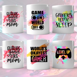 120 Gamer Mug Designs: Game Controller PNG Sublimation Wraps - Etsy