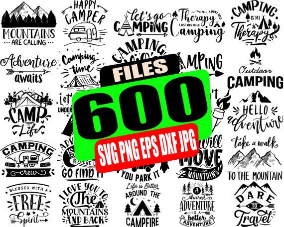 120 Design Camping Svg Bundle Camper Svg Files For Cricut Etsy