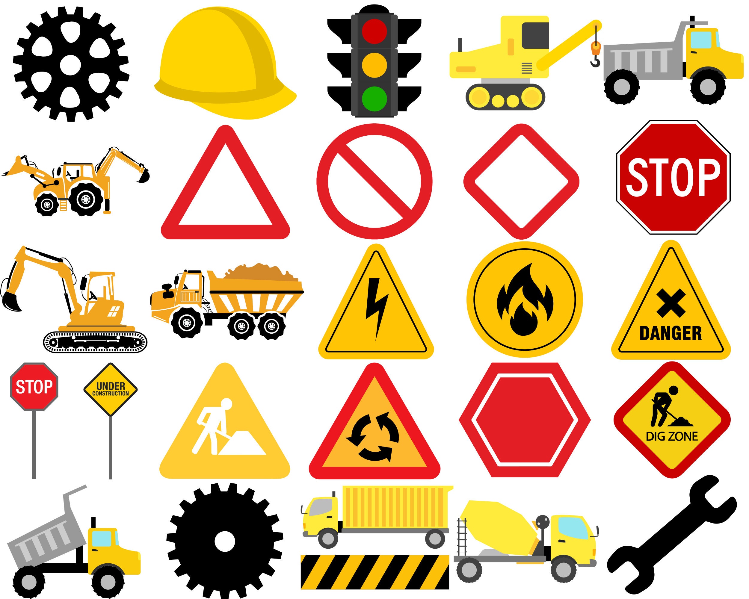 Construction SVG Files Construction Truck SVG Excavator SVG - Etsy