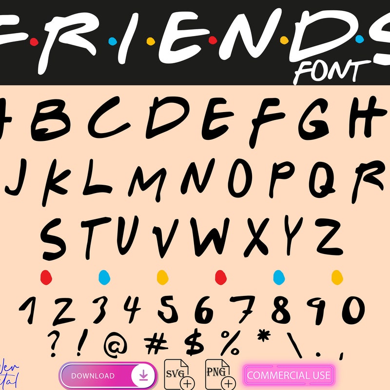 Friends Font - Etsy