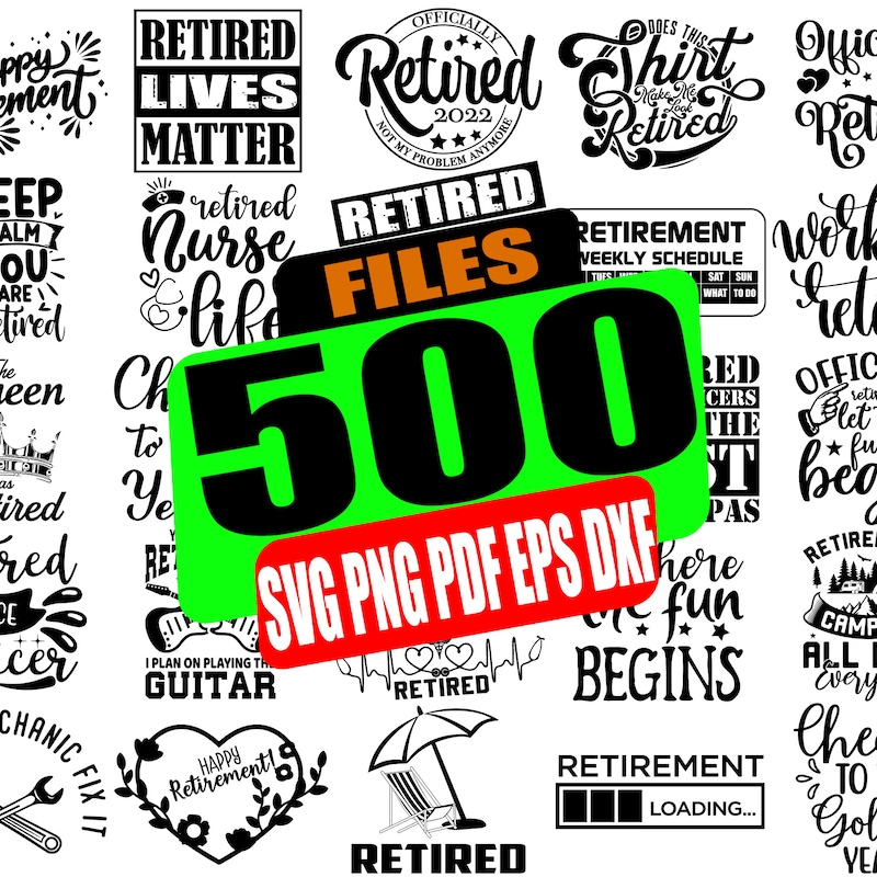 Retirement Svg - Etsy