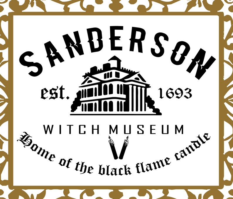 Sanderson Witch Museum SVG Home of the Black Flame Candle - Etsy