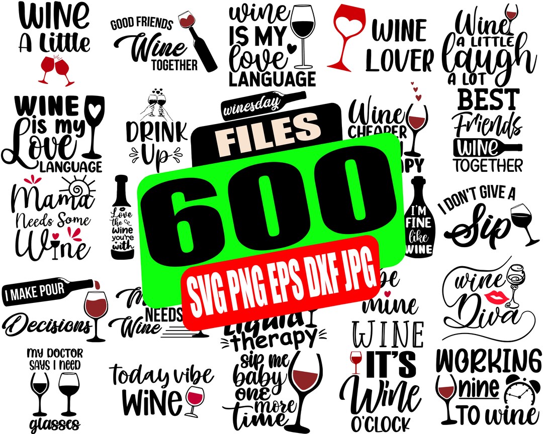 Drinking Quotes SVG Bundle, Alcohol Wine Glass Funny Drunk Sarcastic ...