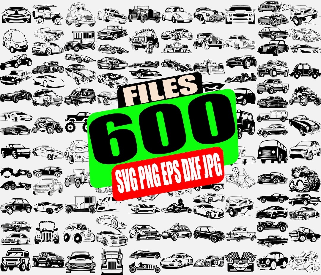120 Car SVG Files, Vintage, Classic, and Race Car Designs - Etsy