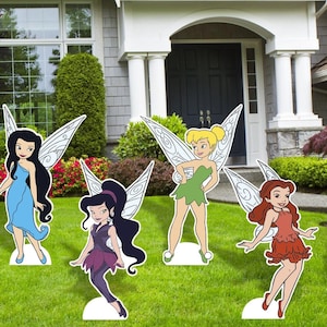 Tinkerbell and the Fairies, Fairy Girls, Cut Outs, Outdoor Decoration ...