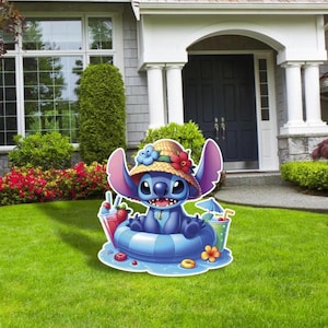 Stitch Pool Party Cutouts, Stitch and Angel Birthday Party Props ...