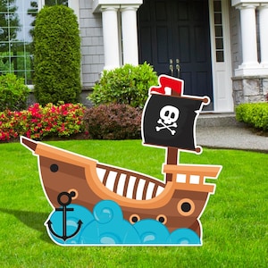 Pirate Ship Cutouts, Pirates Party Decor, Pirates Birthday Party Decor ...