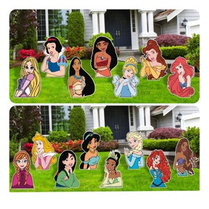 Princess Party Decor, Princess Cutouts, Birthday Party Decor, Aiel ...