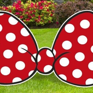 Minnie Red Dress Cutouts, Minnie Red Bow Cutouts, Outdoor Decor, Yard ...