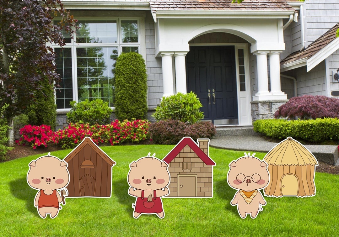 Three Little Pigs, Cartoon Cutouts, Outdoor Decor, Party Décor ...