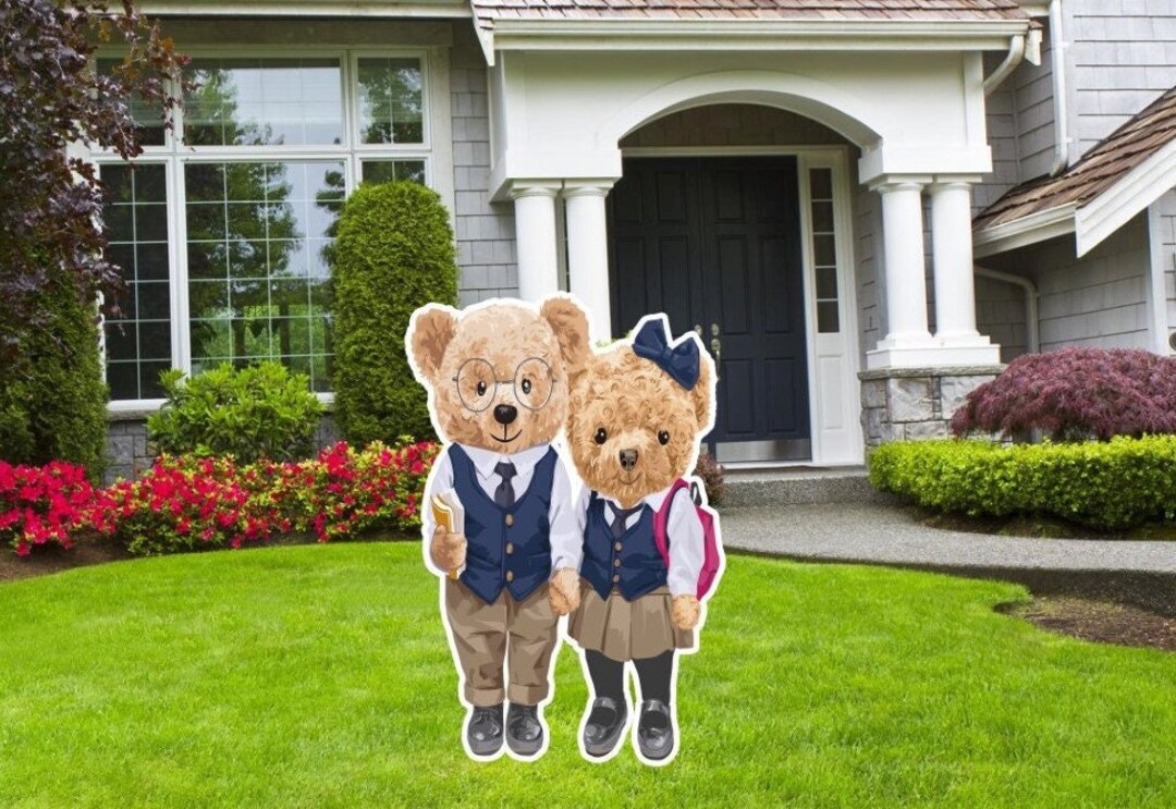 Teddy Bears Back to School Cutouts, Back to School Outdoor Decor, Back ...