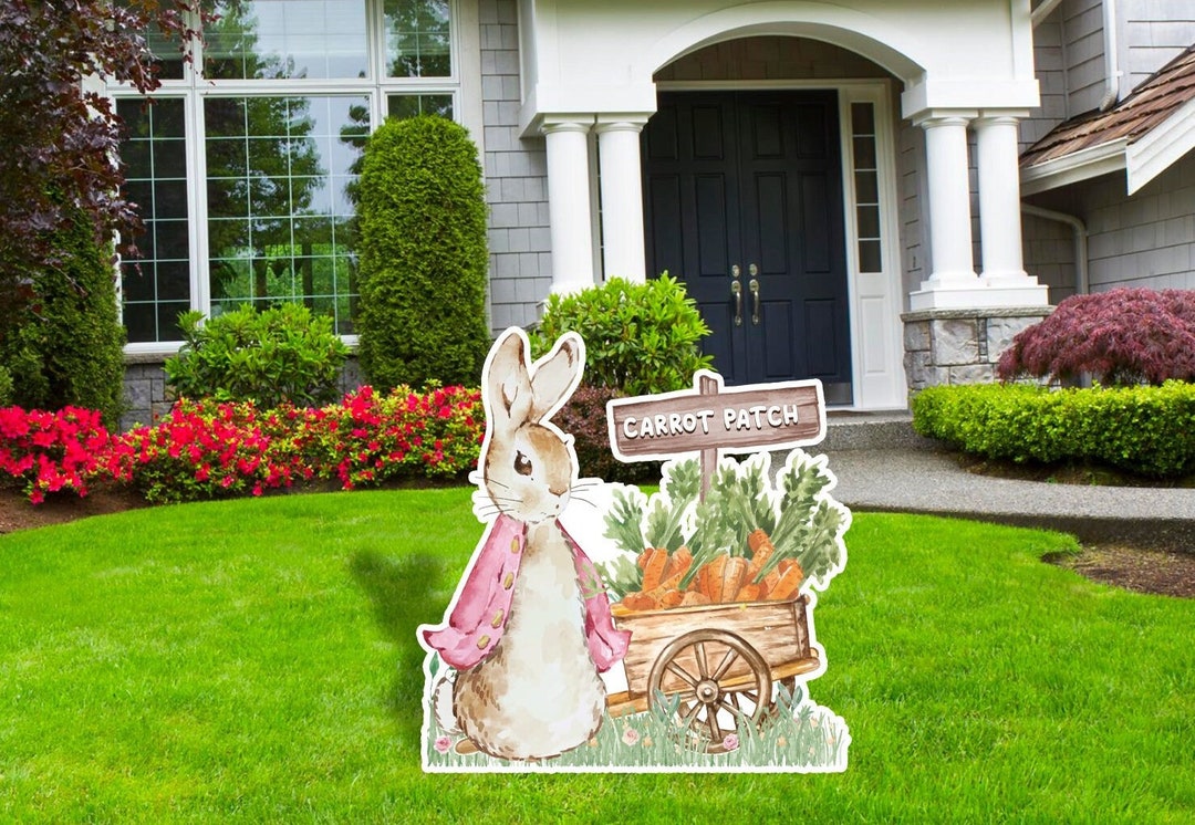 Peter Rabbit, Carrot Patch Decor, Cartoon Cutouts, Girl Pink Rabbit ...