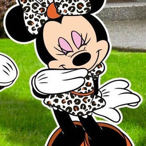 Minnie Leopard Animal Prints Cutouts, Cartoon Cut Outs, Birthday Party ...