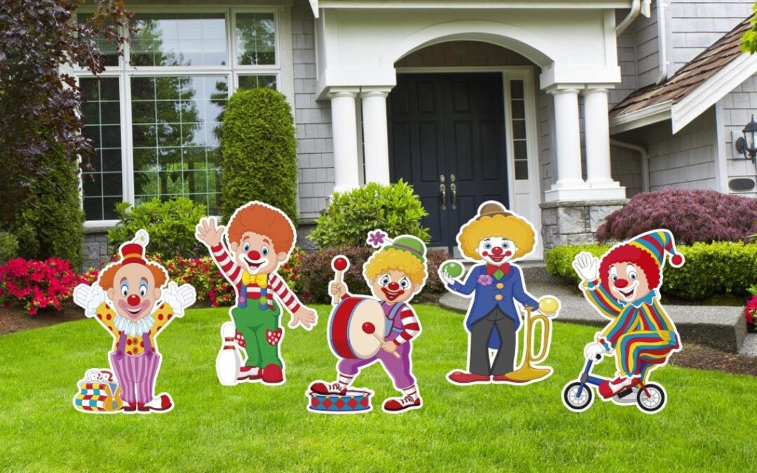 Funny Clowns Cut Outs Outdoor Decoration Sign Party Decor - Etsy