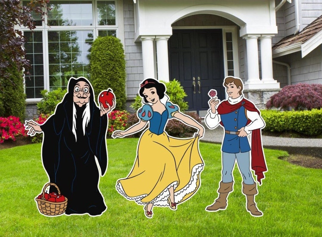 Snow White Cutouts and Yard Signs, Snow White Birthday Decor, Halloween ...