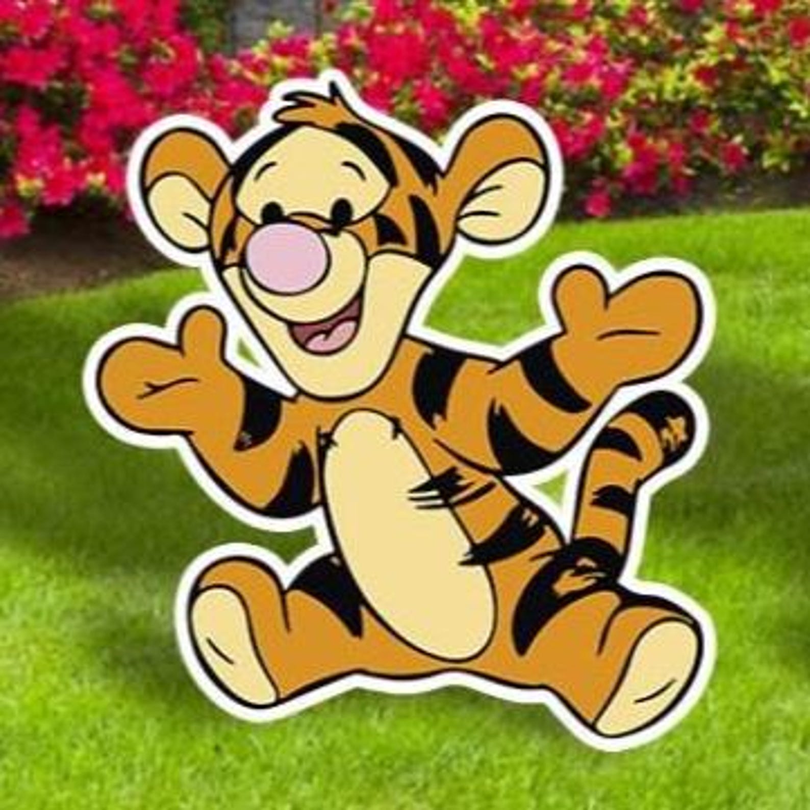 Tigger Cutouts, Tigger Yard Signs, Tigger Birthday Party Decor, Garden ...