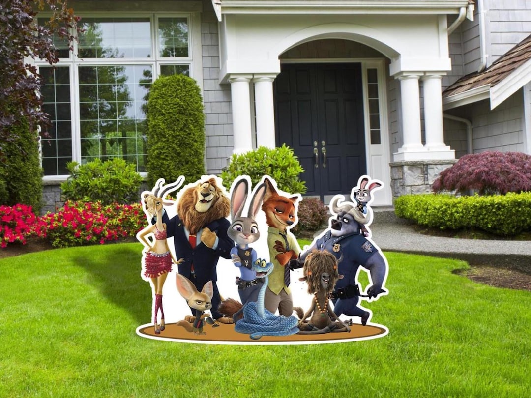 Zootopia Cutouts, Zootopia Happy Birthday Sign, Party Decor, Cutouts ...