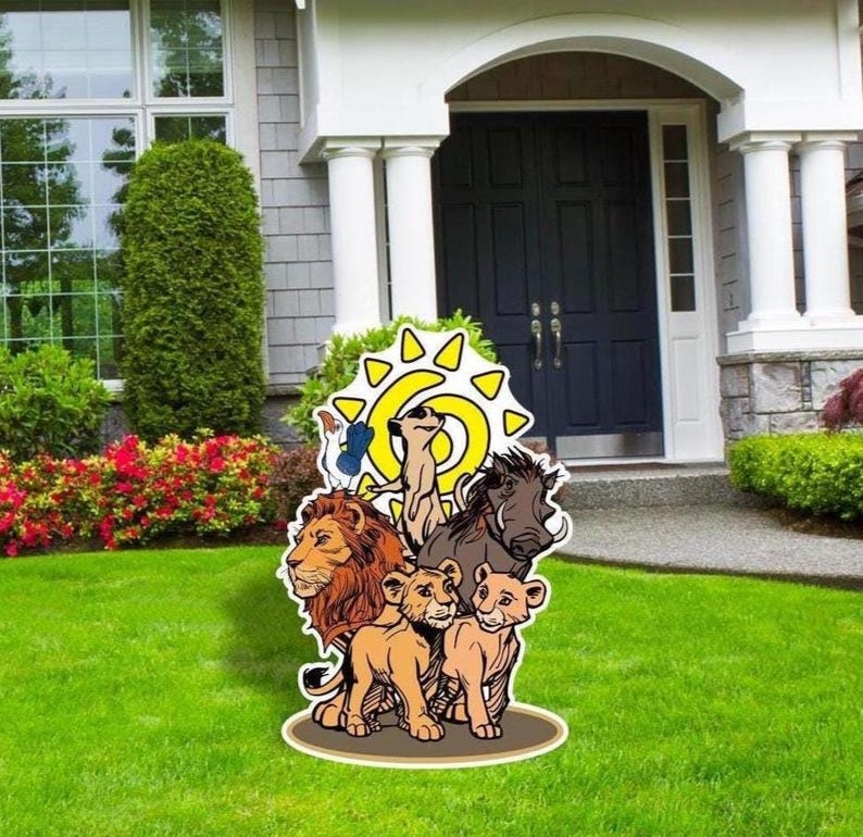 The Lion King Cutouts and Yard Signs, Lion King Birthday Party Decor ...