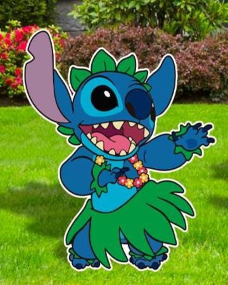 Lilo and Stitch Hawaiian Cutouts, Hawaiian Party Décor, Hawaiian ...
