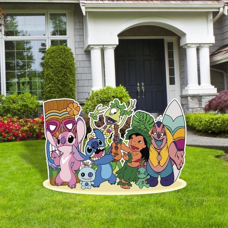 Stitch and Friends, Cutouts and Yard Signs, Lilo and Stitch Birthday ...