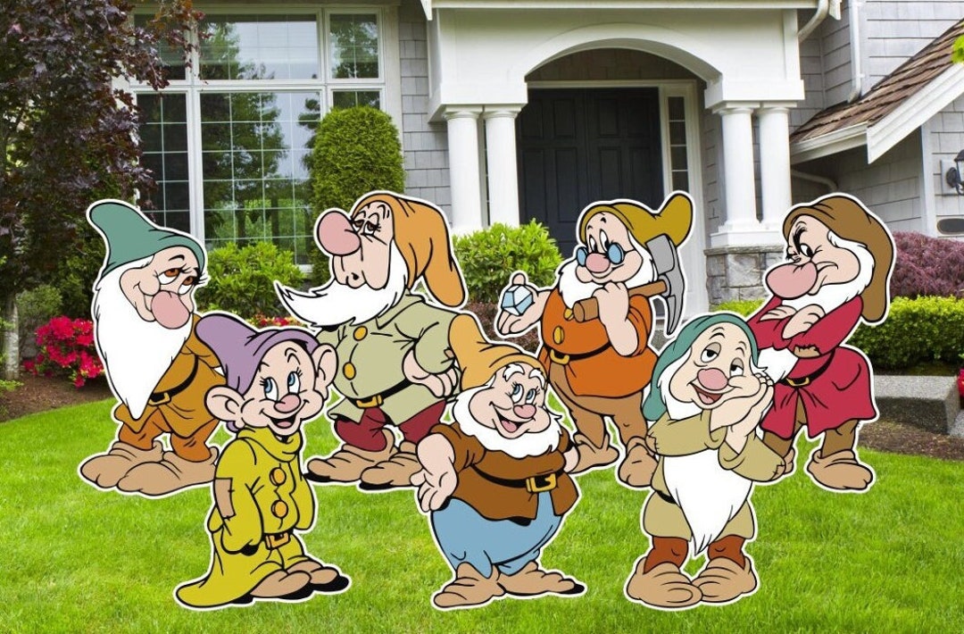 Seven Dwarfs Characters, Birthday Party Décor, Yard Sign, Halloween ...