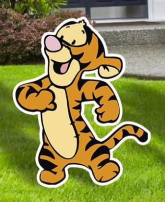 Tigger Cutouts, Tigger Yard Signs, Tigger Birthday Party Decor, Garden ...