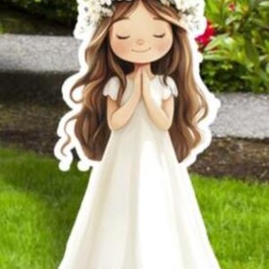 My First Communion Cutouts and Yard Signs, Girls Holy Communion ...