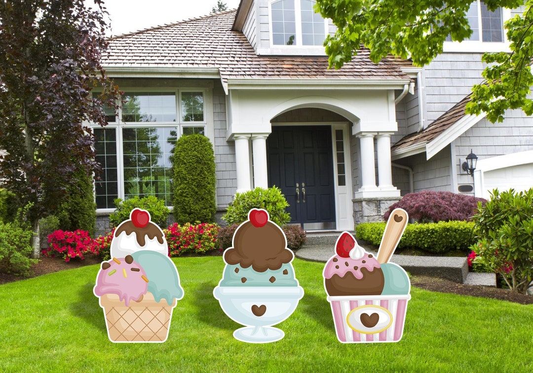 Ice Cream Cut Outs Summer Party Decorations Birthday Party - Etsy