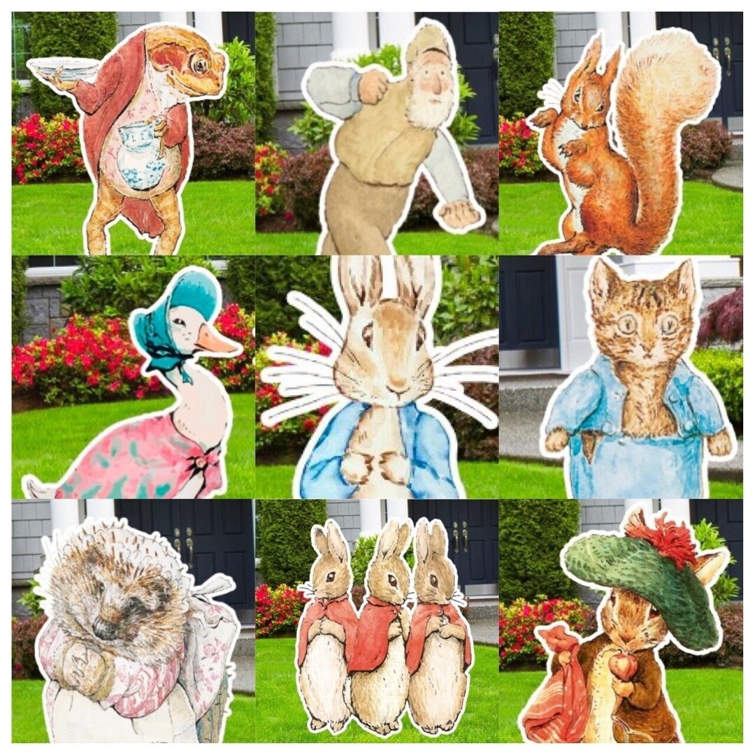 Peter Rabbit Cutouts, Baby Shower, Decor, Cartoon Cutouts, Easter ...