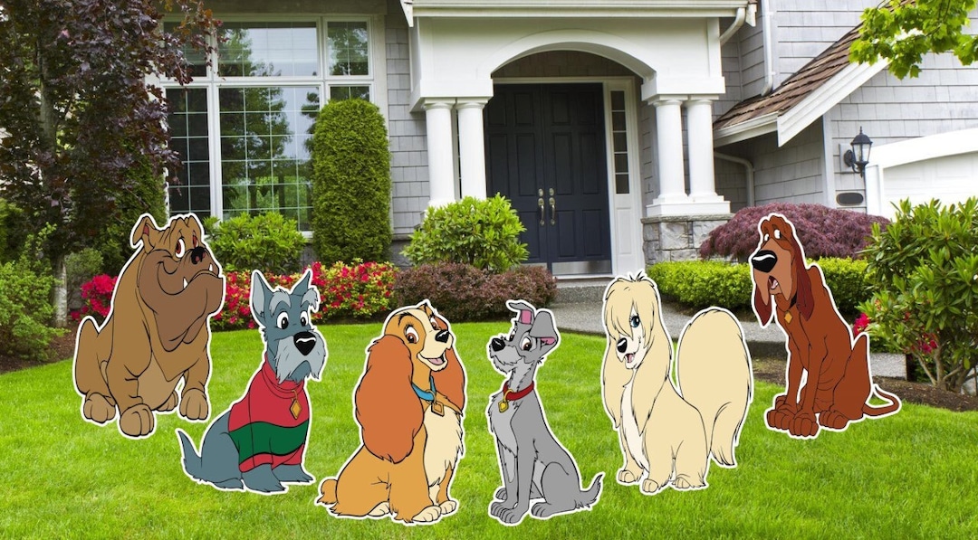 Lady and the Tamp, Lady and the Tramp Yard Signs and Cutouts, Outdoor ...