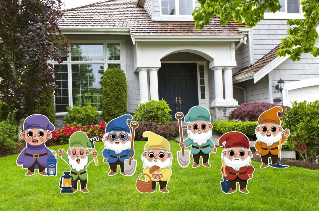 Seven Dwarfs Cut Outs Party Décor Outdoor Decoration Sign - Etsy