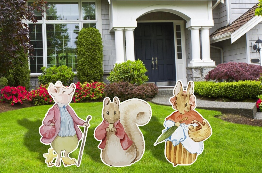 Peter Rabbit Characters, Peter Rabbit Party Decor, Cut Outs, Outdoor ...