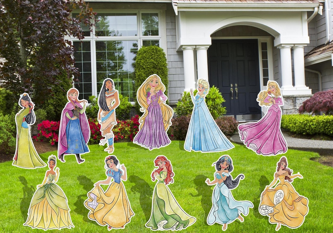 Princess Party Decor Cutouts, Princess Water Color , Birthday Party ...