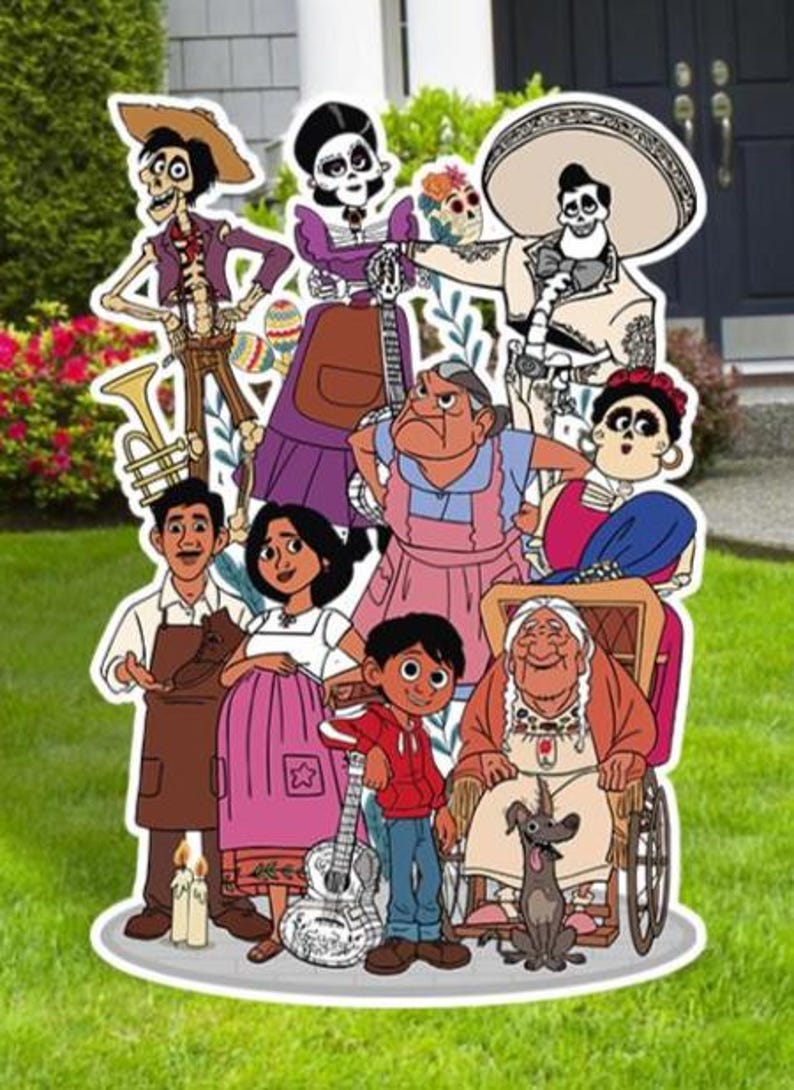 Coco Family Cutouts, Coco Party Decor, Coco Cartoon Cutouts, Party ...