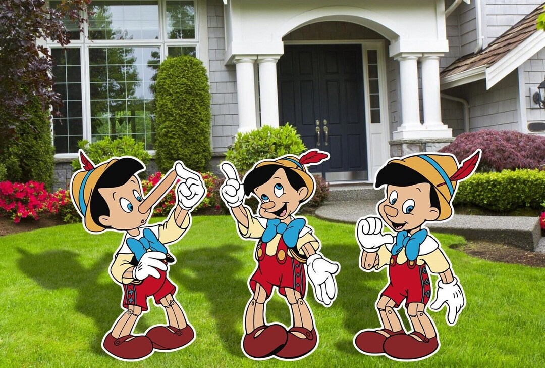 Pinocchio Party Decor, Cartoon Cutouts, Outdoor Decor, Birthday Party ...