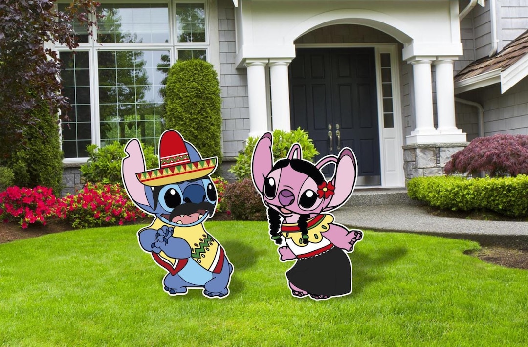 Stitch and Angel Cinco De Mayo, Stitch and Angel Mexican Cutouts ...