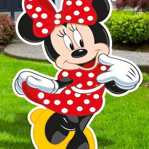 Minnie Red Dress Cutouts, Minnie Red Bow Cutouts, Outdoor Decor, Yard ...