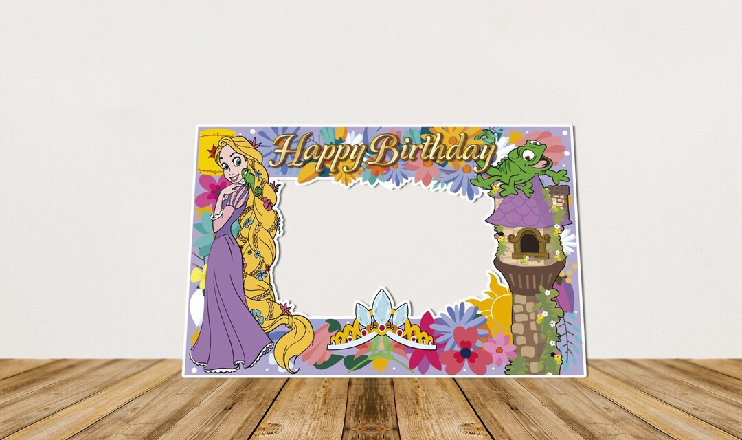 Rapunzel Photo Booth, Rapunzel Party Decor, Happy Birthday Sign ...