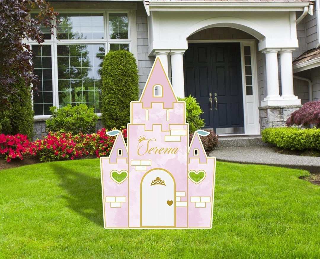 Personalized Princess Castle Cut Outs Outdoor Decoration - Etsy