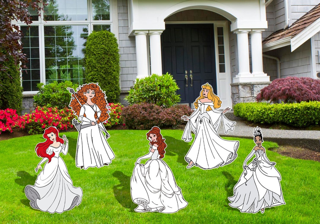 Princess White Dress Cutouts, Birthday Party Decor, Girls Birthday ...